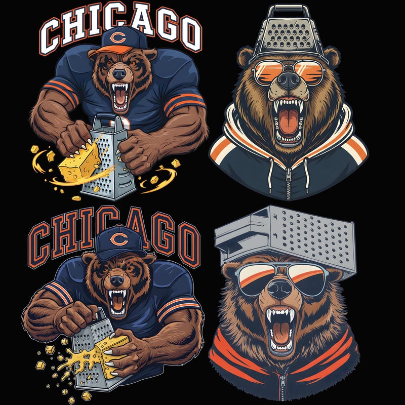 Cheese Grater Chicago Bears - Etsy