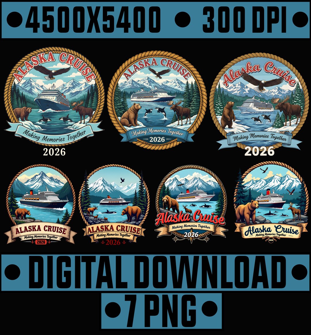 Alaska Cruise Squad 2026 PNG, Matching Alaskan Family and Friends Shirt ...