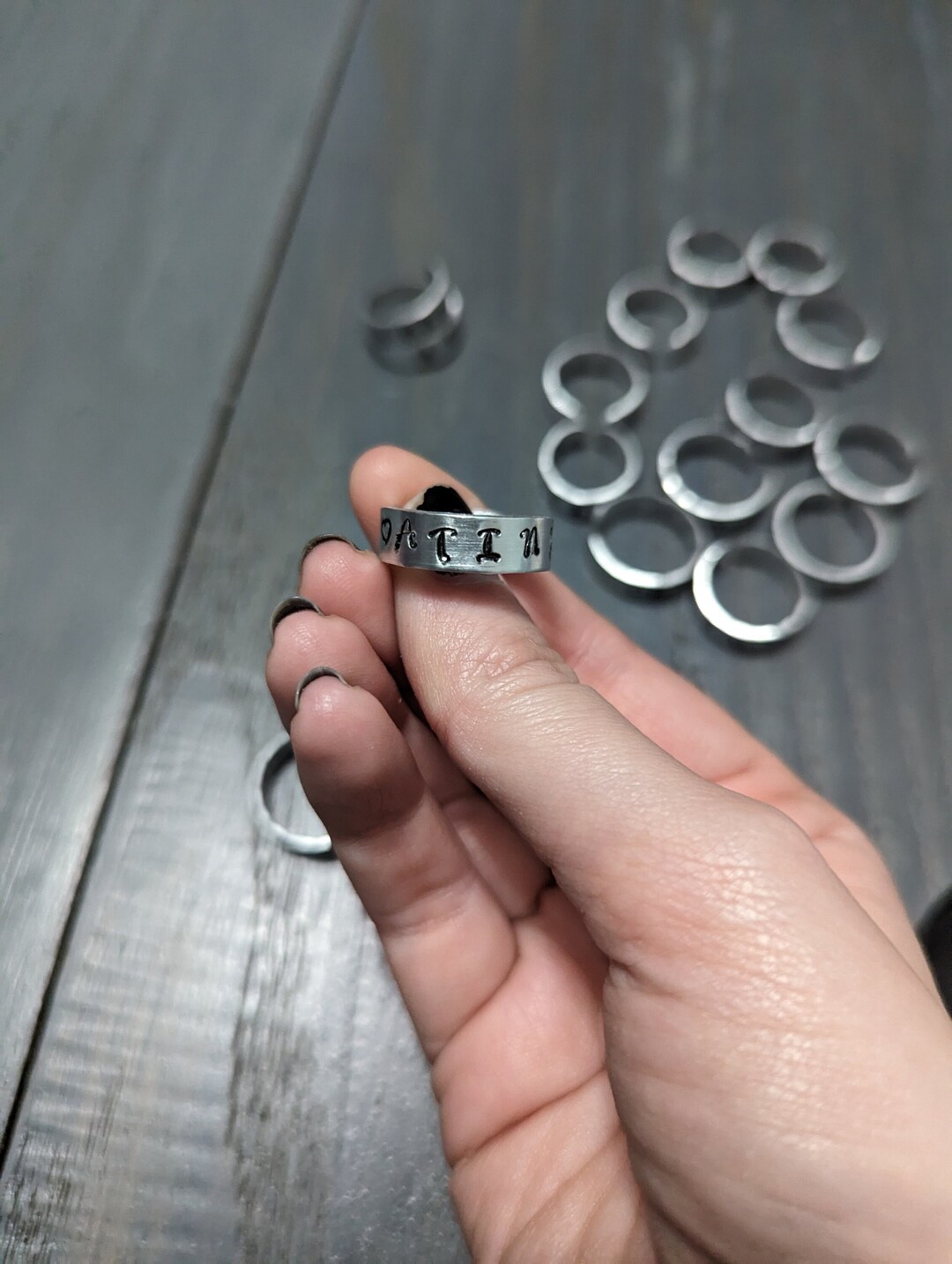 Ateez Hand Stamped Rings - Etsy