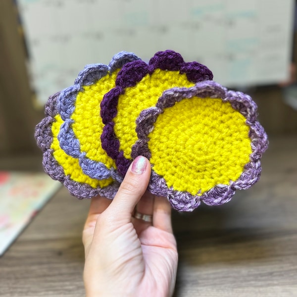 Ornaments Crochet Flower Coaster - Etsy