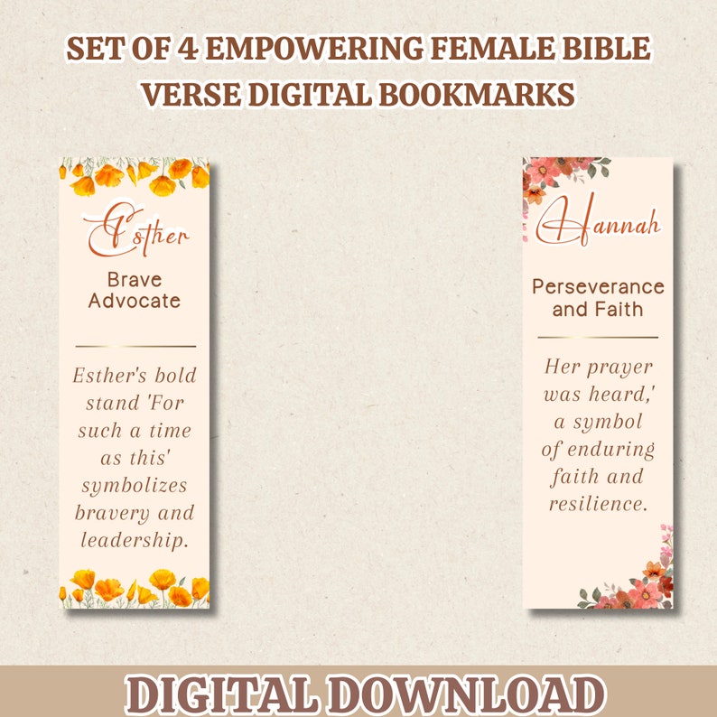 Women of Faith, Set of 4 Digital Bookmarks, Church Gift, Book Lover, Church Christmas - Etsy