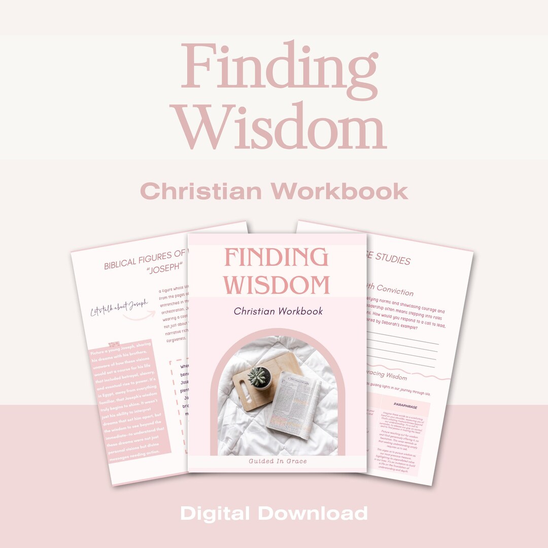 Finding Wisdom Workbook, Christian Workbook, Digital Download, Bible ...