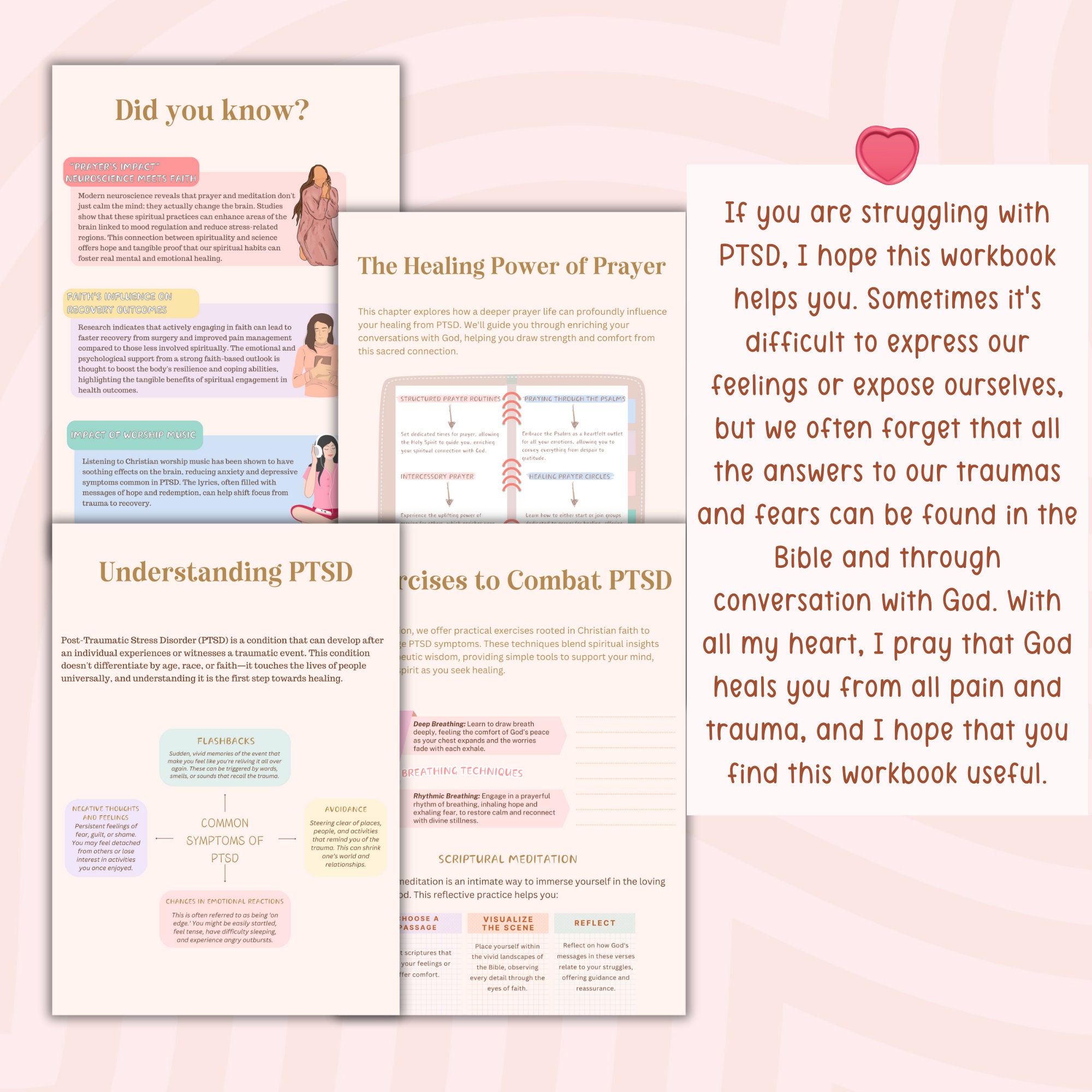 PTSD Christian Workbook, Journal, Digital Download, PTSD Help ...