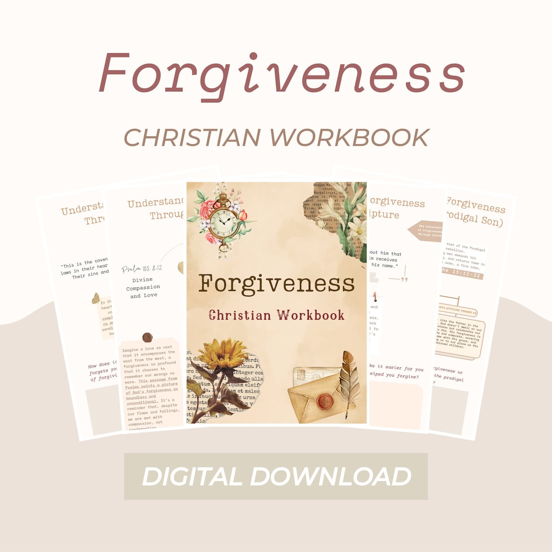 Forgiveness Workbook, Christian Workbook, Healing Book, Journal, Bible ...