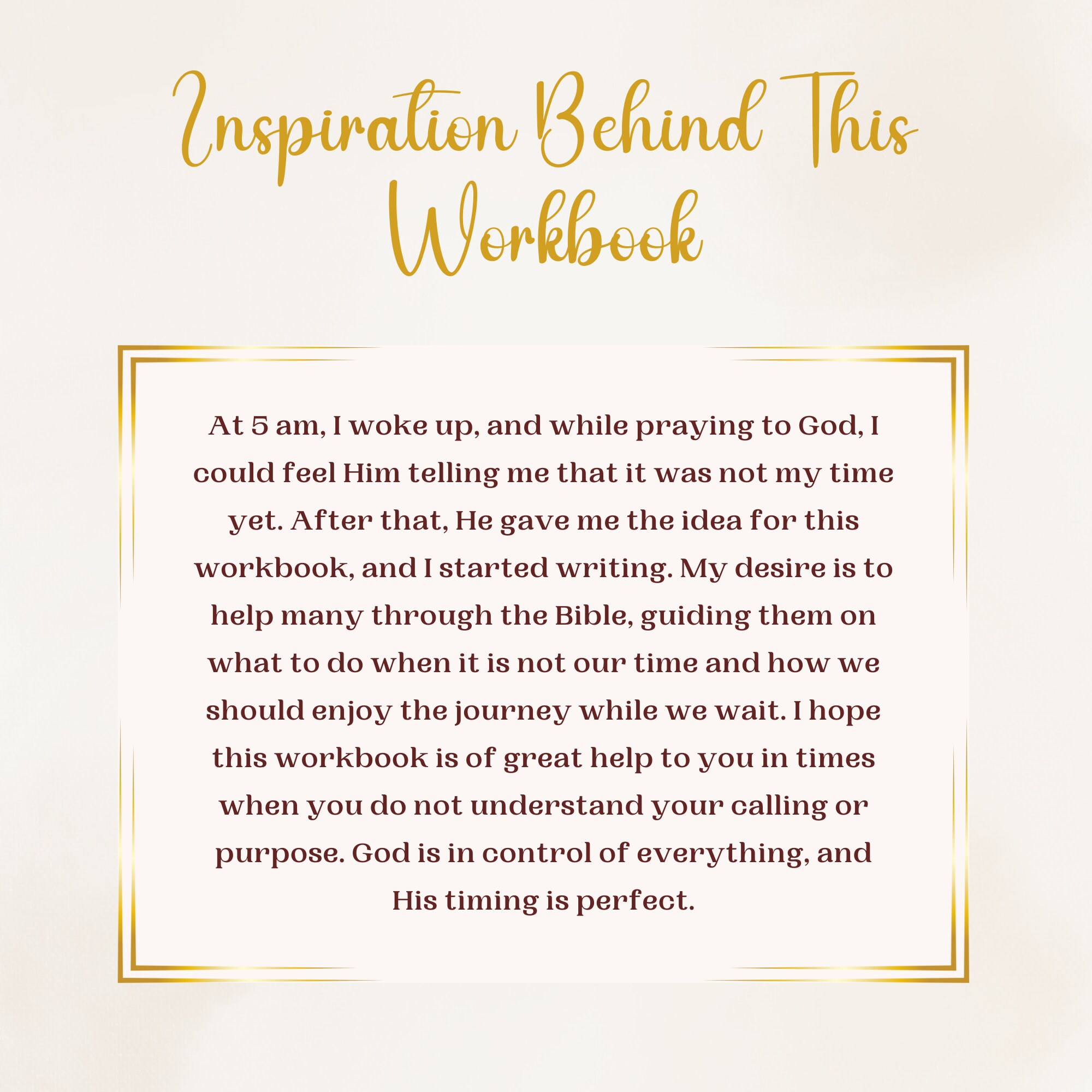 God's Timing Workbook, Christian Workbook, Digital Journal, God's Time ...