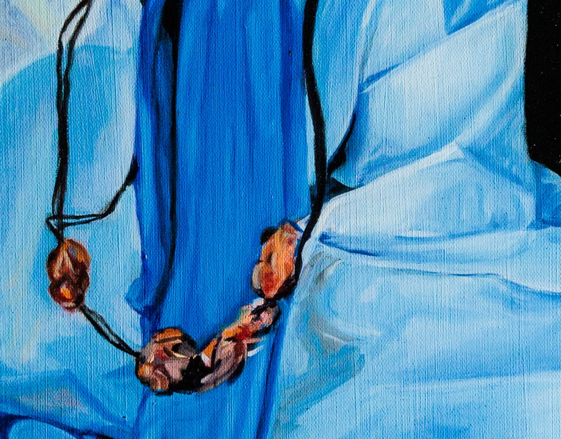 Blue Bedouin: "a Captivating Collectors Masterwork Oil Painting by John Nazal" - Etsy