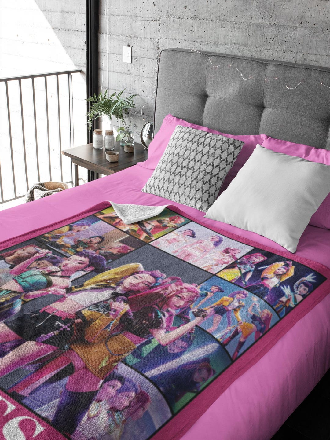 Custom Name K-pop Blanket, Personalized Idol Collage Throw, Cozy Fleece ...