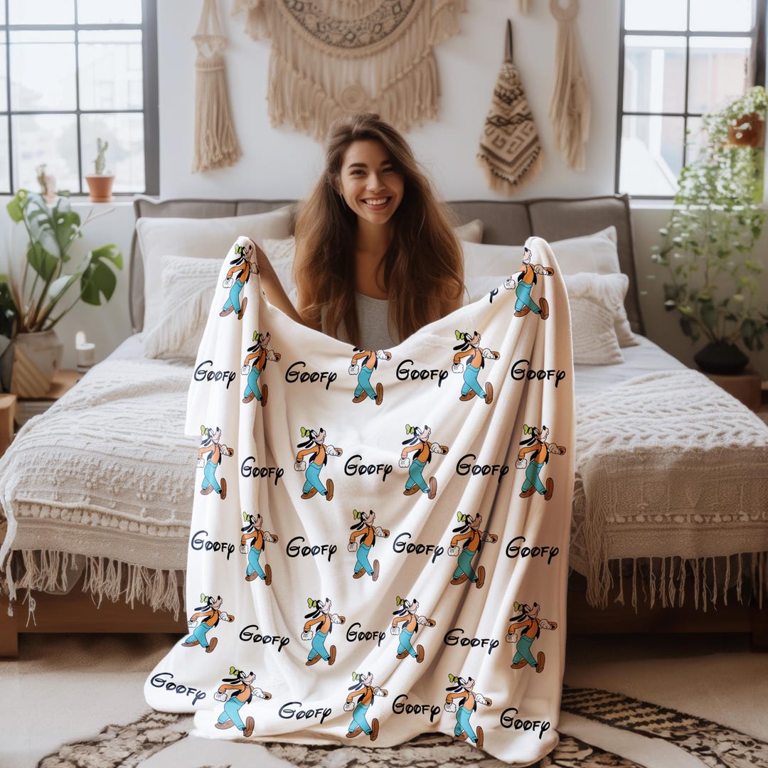 Personalized Goofy Character Blanket, Custom Disney Throw, Cozy Kids ...