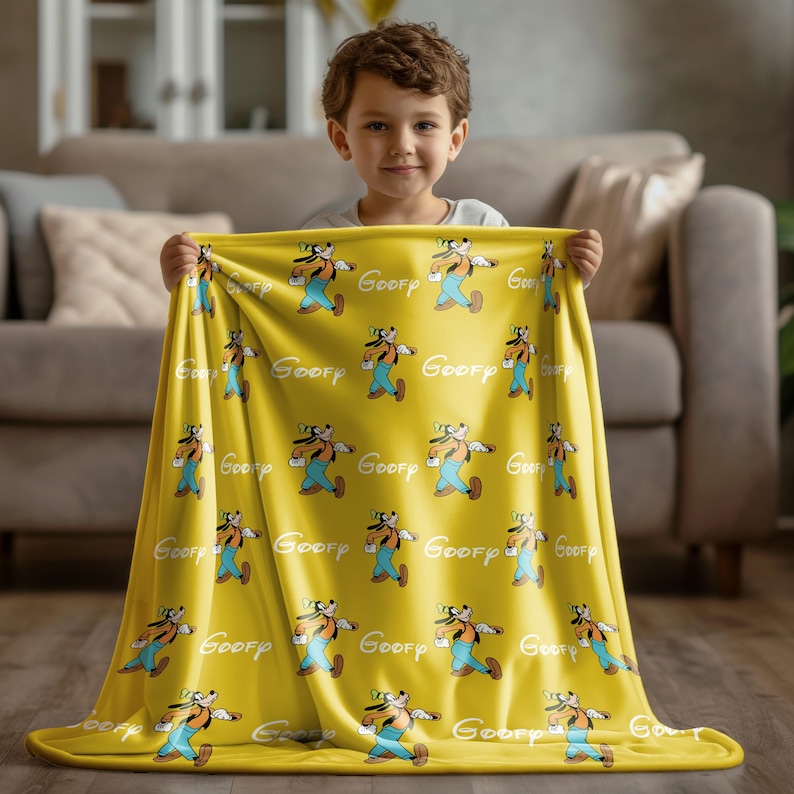 Personalized Goofy Character Blanket, Custom Disney Throw, Cozy Kids ...