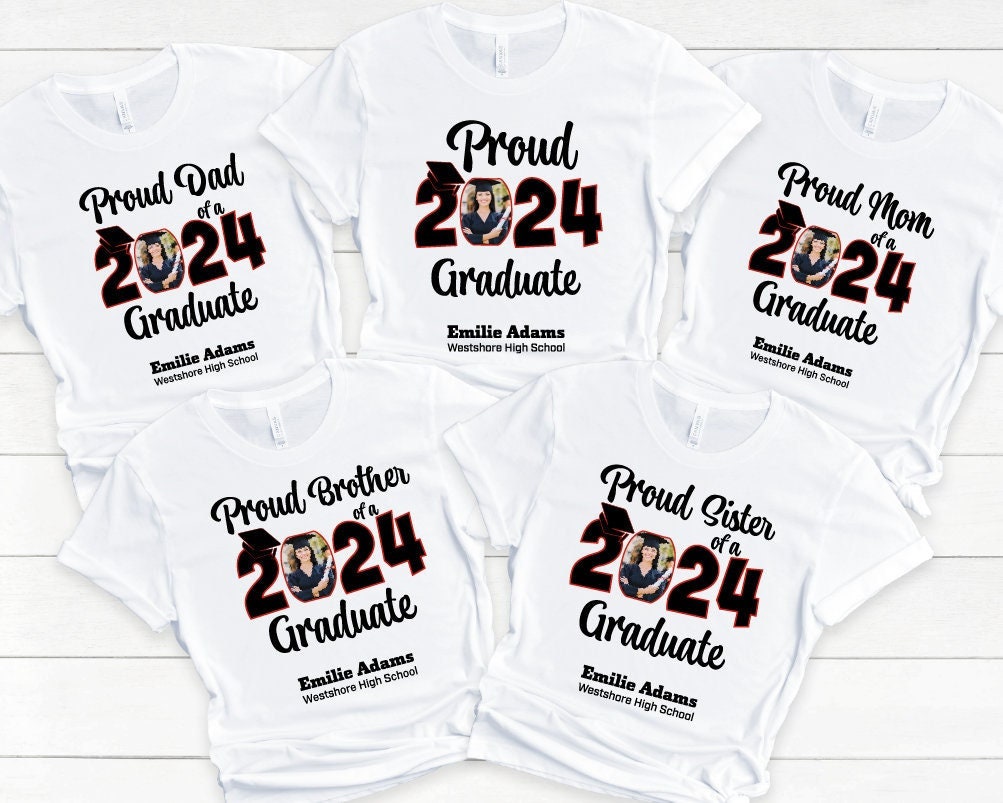 Personalized Photo Graduation Shirts, Photo Graduation Shirt, Proud Mom ...