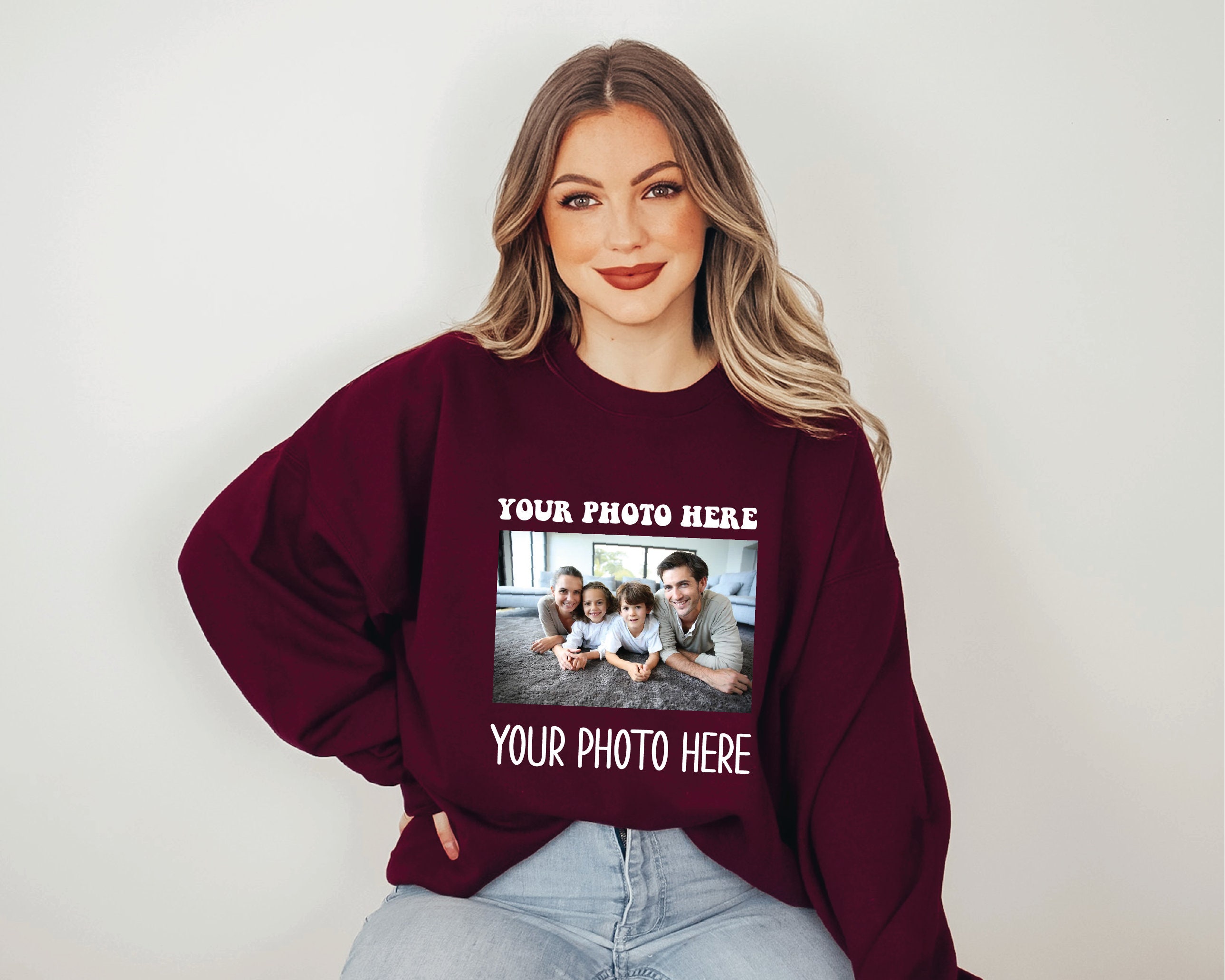 Custom Photo Sweatshirt, Custom Sweatshirt, Custom Picture Tshirt ...
