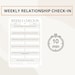 Weekly Check-in Template for Couples, Relationship Check-in Printable ...