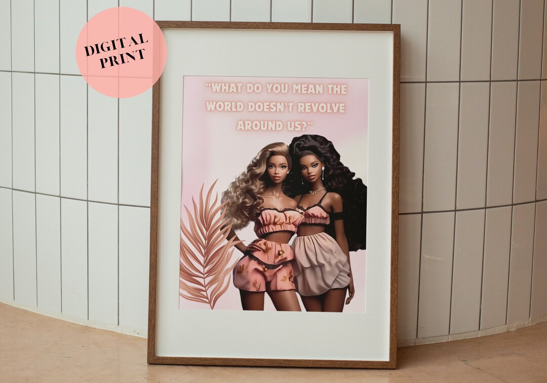 Barbie Wall Art Digital Download Friendship Poster Bestie Art Barbie ...
