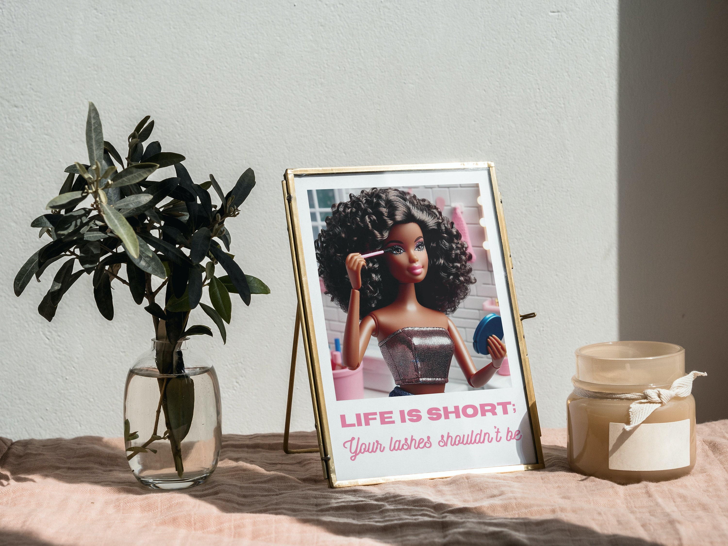 Girly Wall Art Diva Barbie Diva Wall Art Black Girl Poster Curly Hair ...