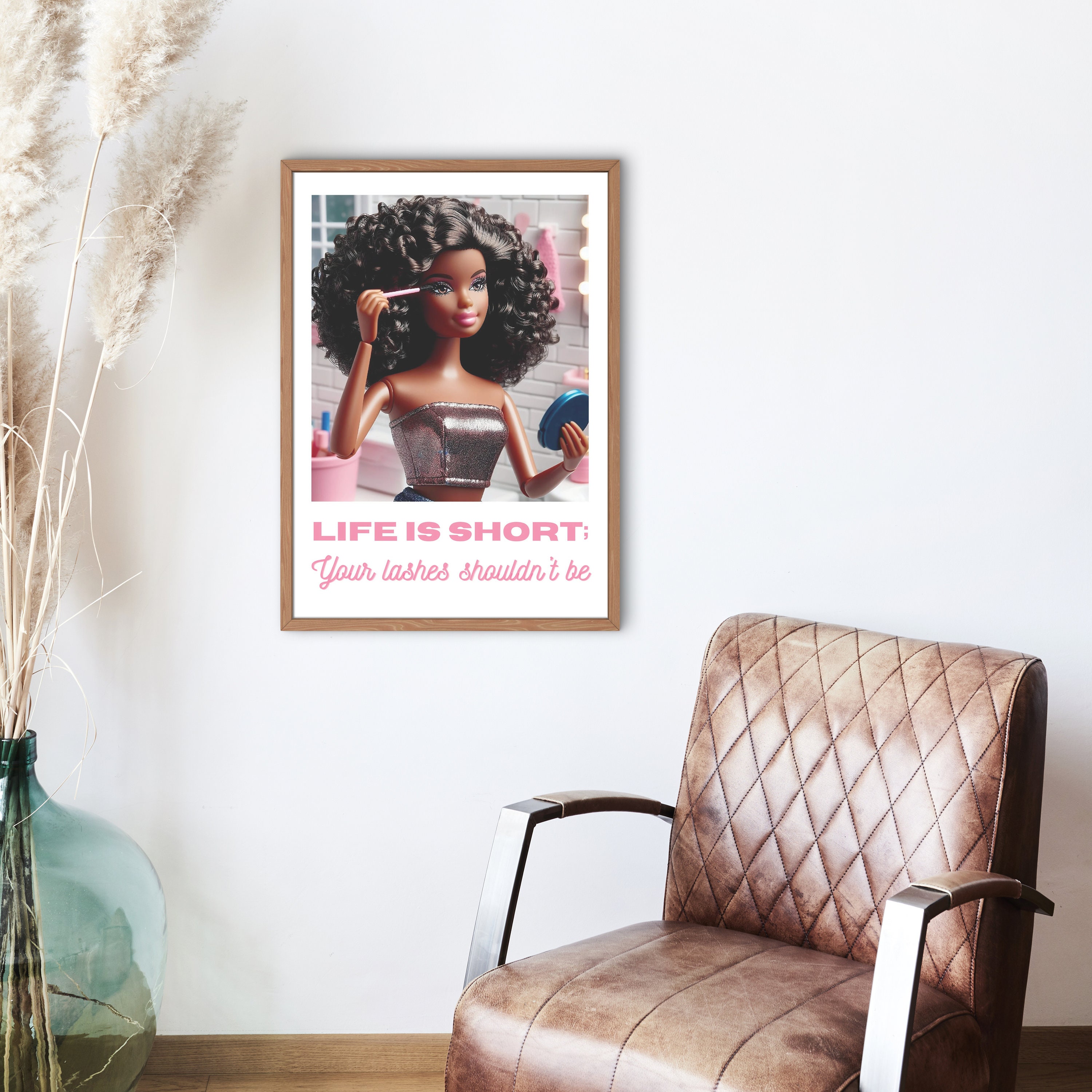 Girly Wall Art Diva Barbie Diva Wall Art Black Girl Poster Curly Hair ...