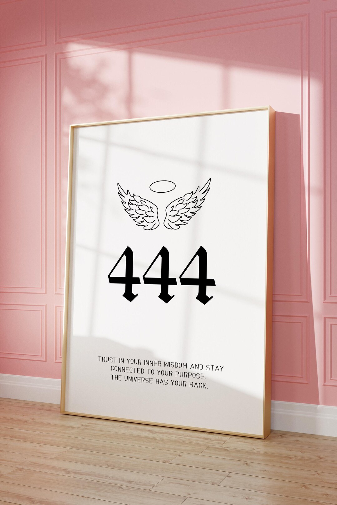 Angel Number 444 Poster | Spiritual Wall Art (digital Download) - Etsy