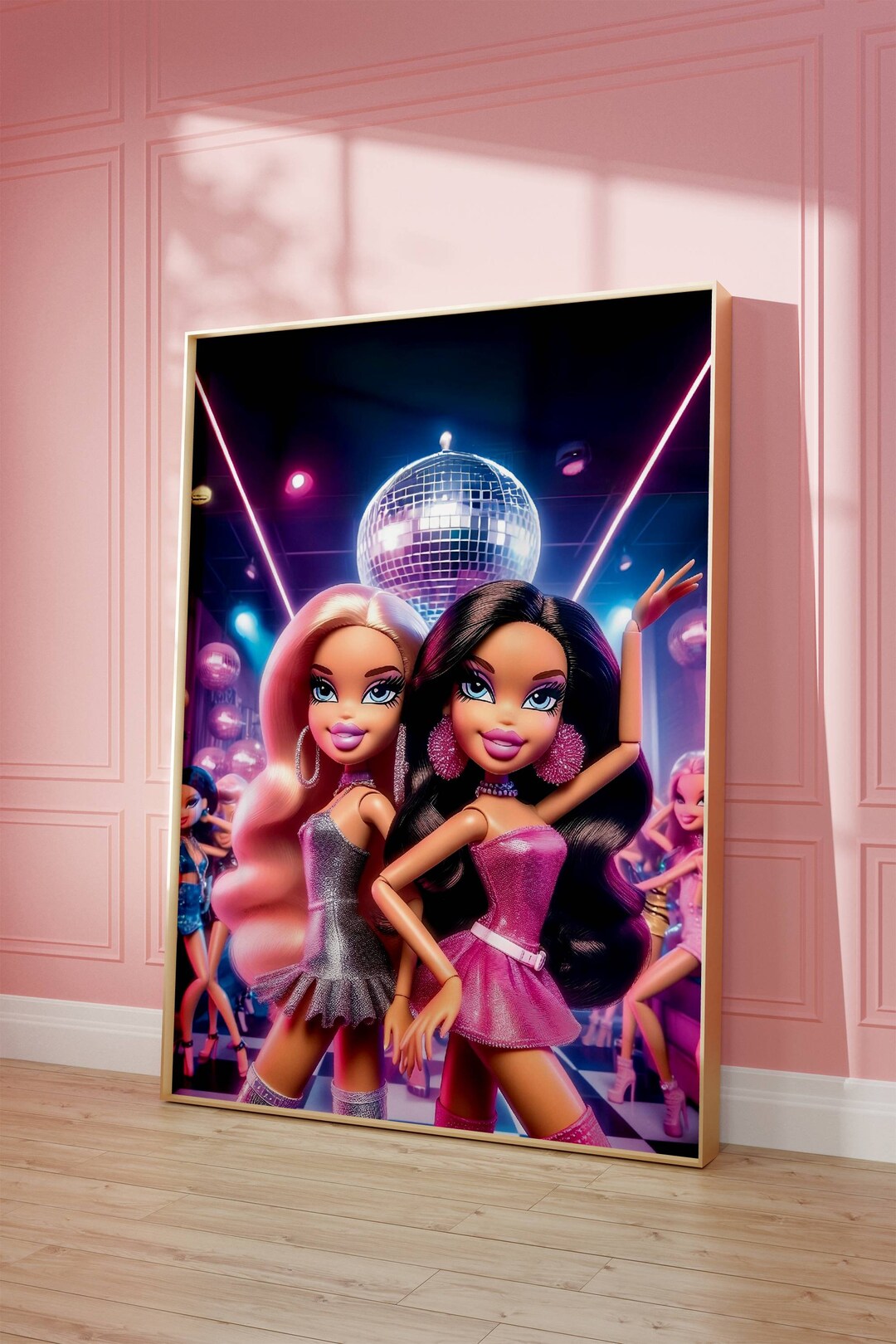 Friendship Poster | Girly Wall Art | Pink Poster | Best Friends | Retro ...