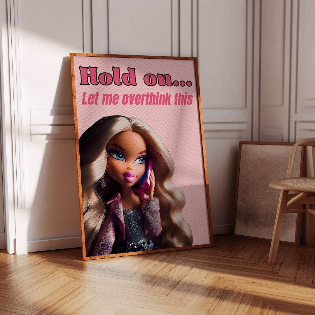 Girly Wall Art Overthinking Poster Pretty Doll Poster Pretty Girl Retro ...