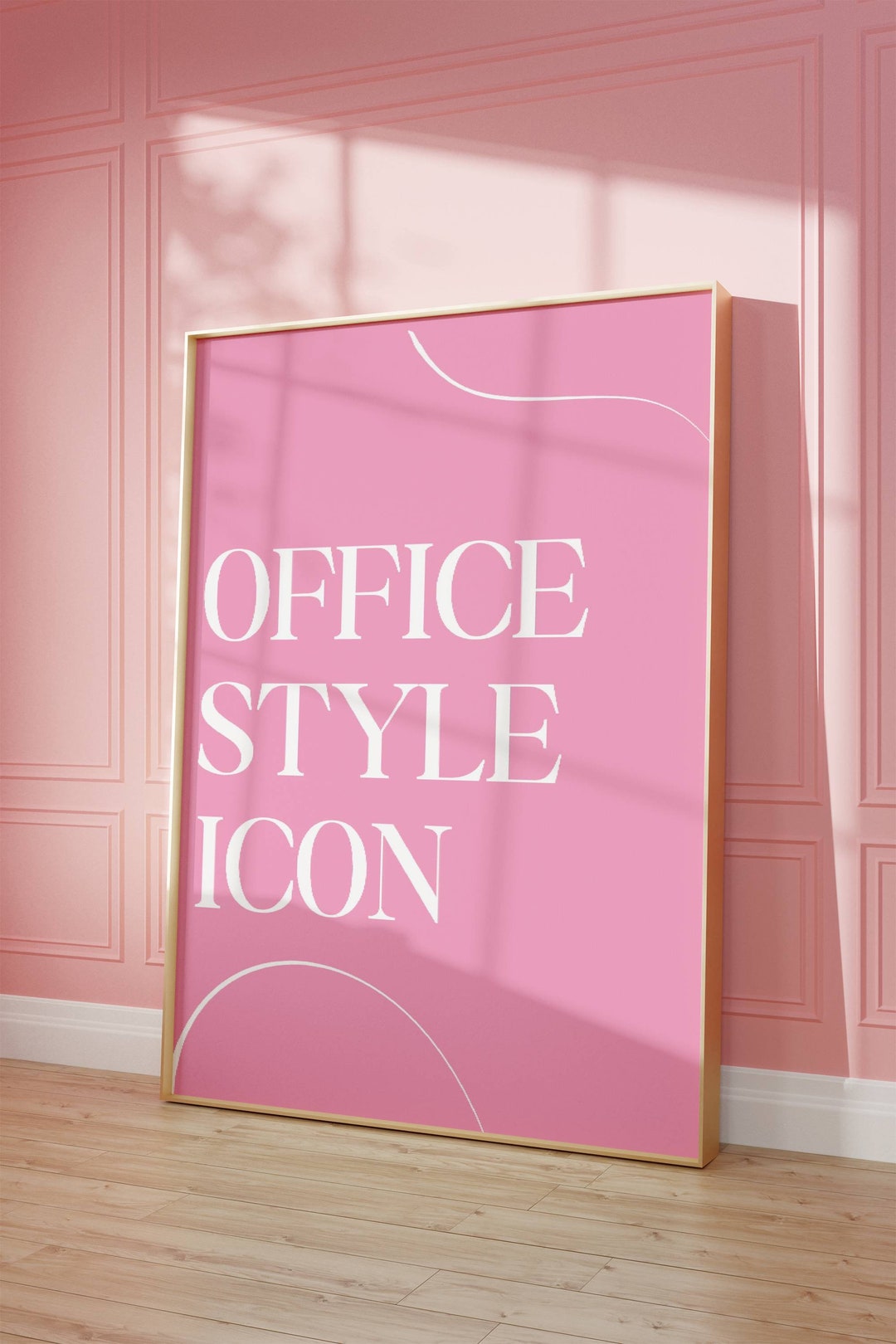 Girly Office Poster | Office Quote Poster | Pink Girly Wall Art | Pink ...