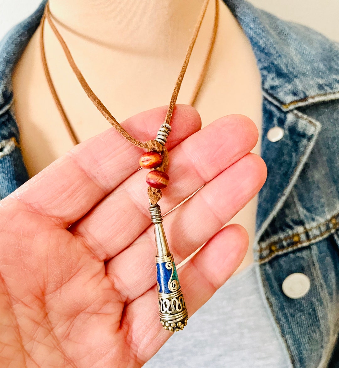 Traditional Tibetan Nepalese Inlaid Turquoise Lapis Coral Pendant ...