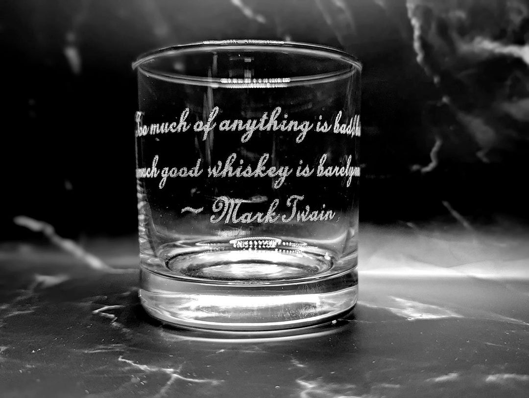 Whiskey Quotes Mark Twain Rocks Glass - Etsy
