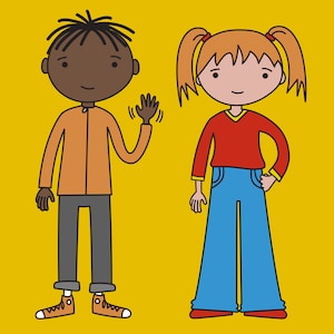 Modern Day Kids! Clipart Collection - Etsy