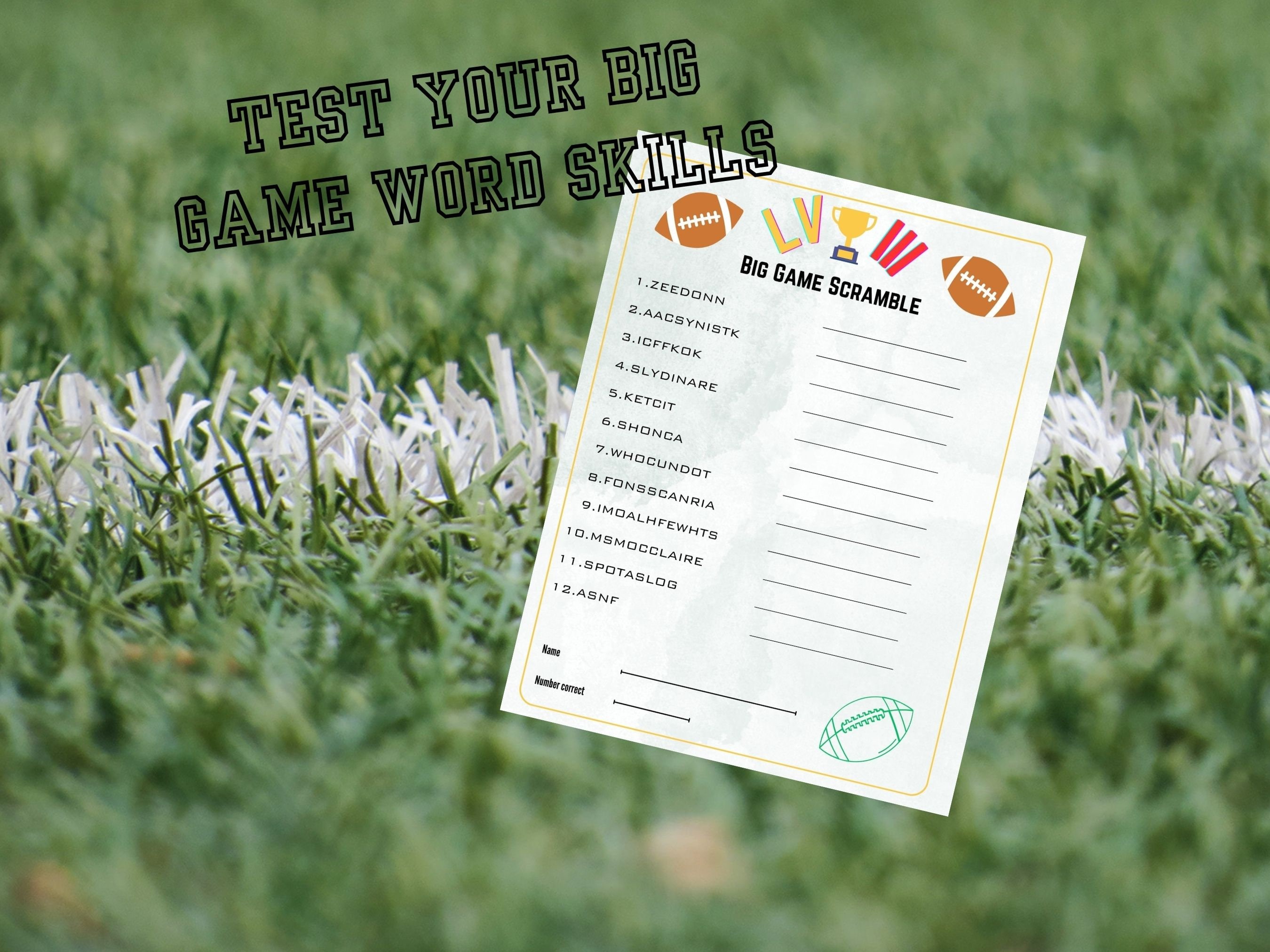 Big Game Printable Bundle Pack - Etsy
