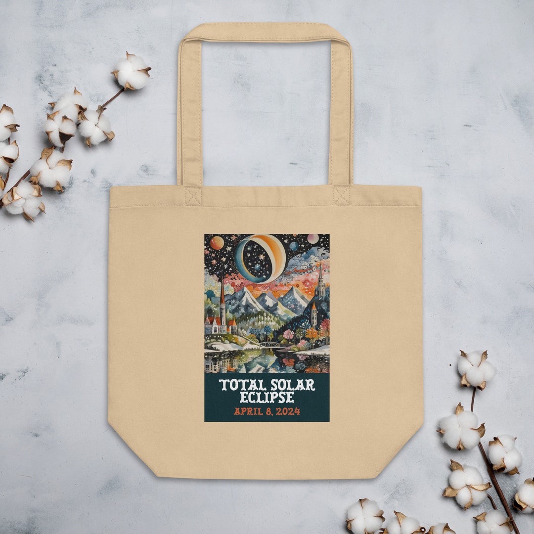 2024 Solar Eclipse Commemorative, Whimsical Fantasy Eco Tote Bag - Etsy