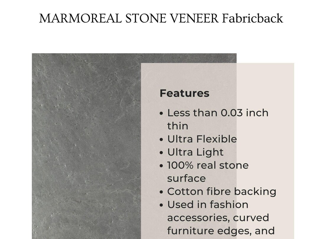 Custom Cut Fabricback Thin Real Stone - Marmoreal Stone Veneer - Etsy