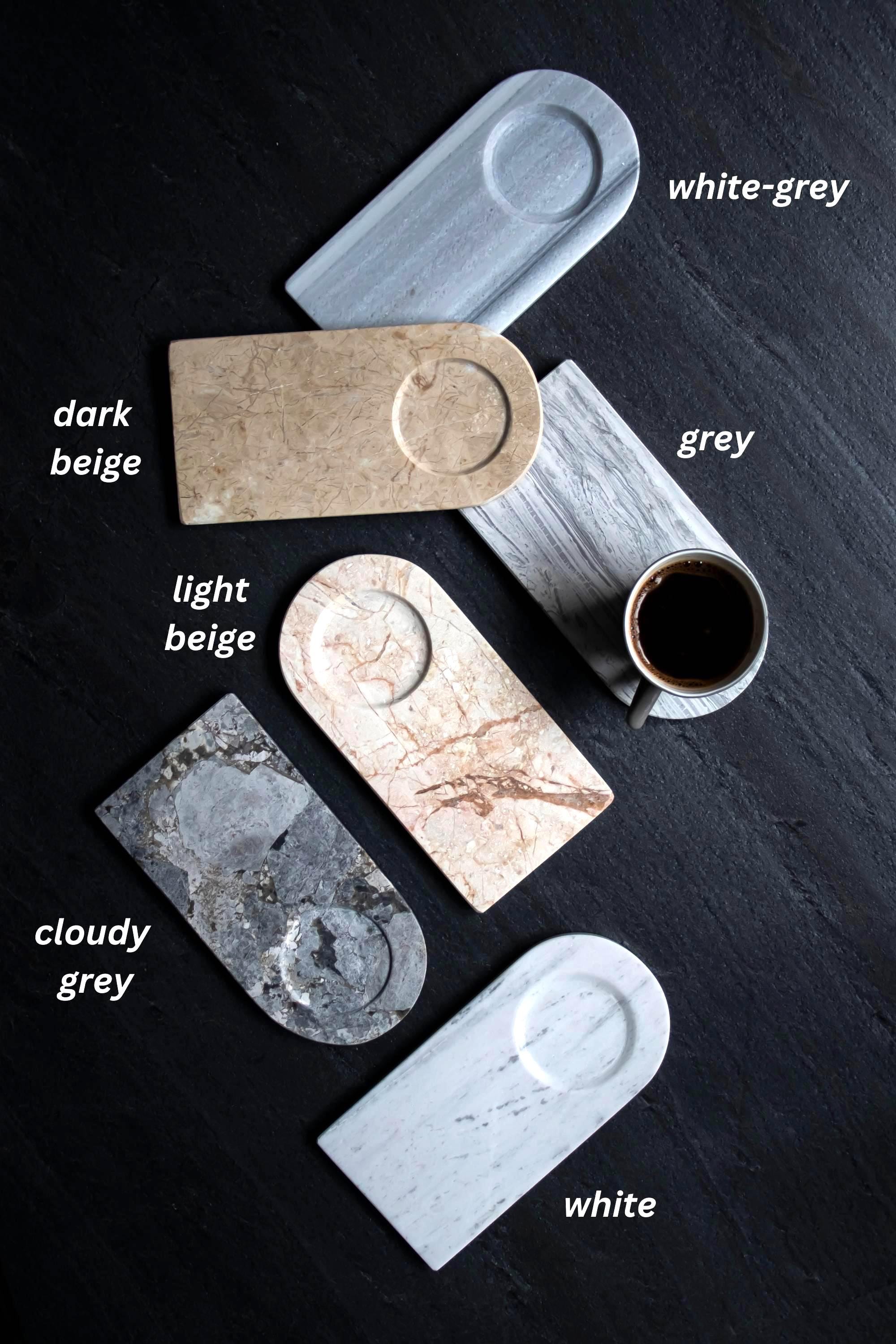 Marble Coffee Coaster, Natural Stone Coaster, Marble Decor Object ...