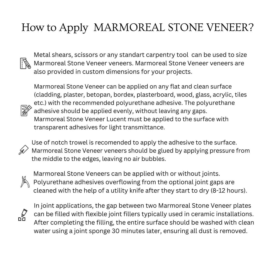 Custom Cut Classic Thin Real Stone Sheet - Marmoreal Stone Veneer - Etsy
