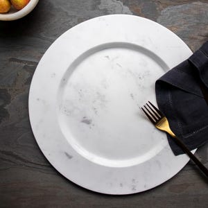 Green Marble Charger Plates, Black Marble Plate, Marble Home Decor ...