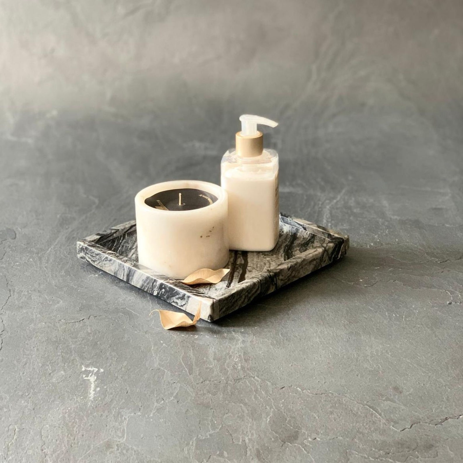 Antique Marble Decorative Tray, Bathroom Organizer Tray, Rectangular ...