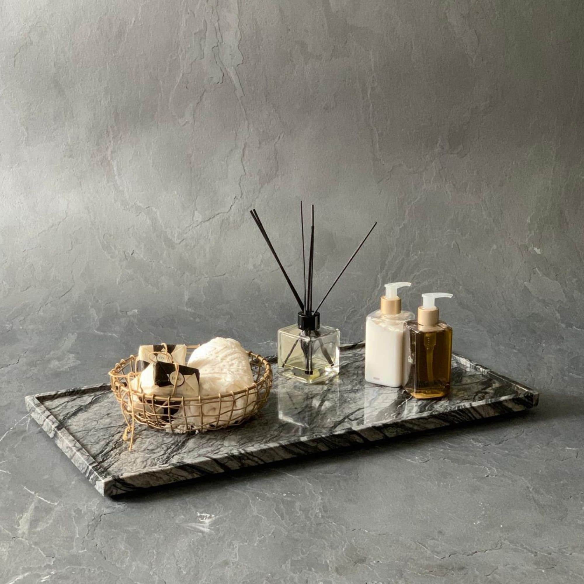 Antique Marble Decorative Tray, Bathroom Organizer Tray, Rectangular ...