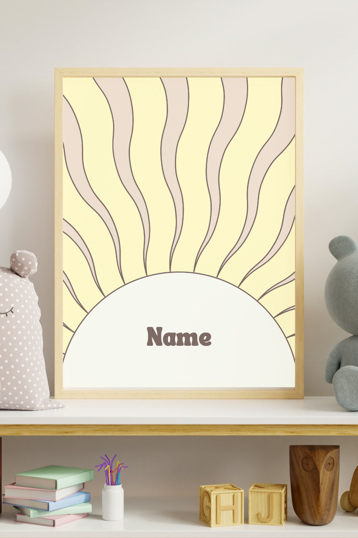 Poster Customized Kids Decor Pastel Kids Room Wall Art Personalized ...