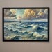 PRINTABLE Tempestuous Waters, Vintage Abstract Landscape Art, Digital ...