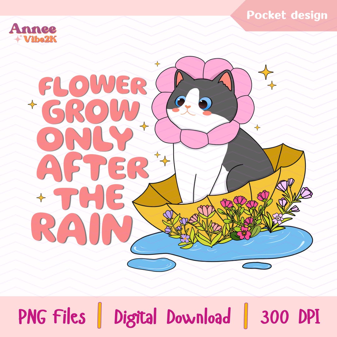 Florall Clipart,flower Cuteness, Cute Cat Flower Quote PNG, Catful Meme ...