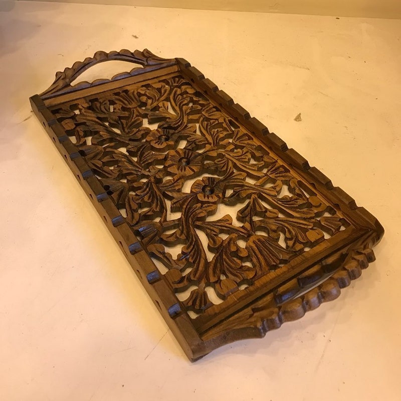 Carved Wood Tray - Etsy
