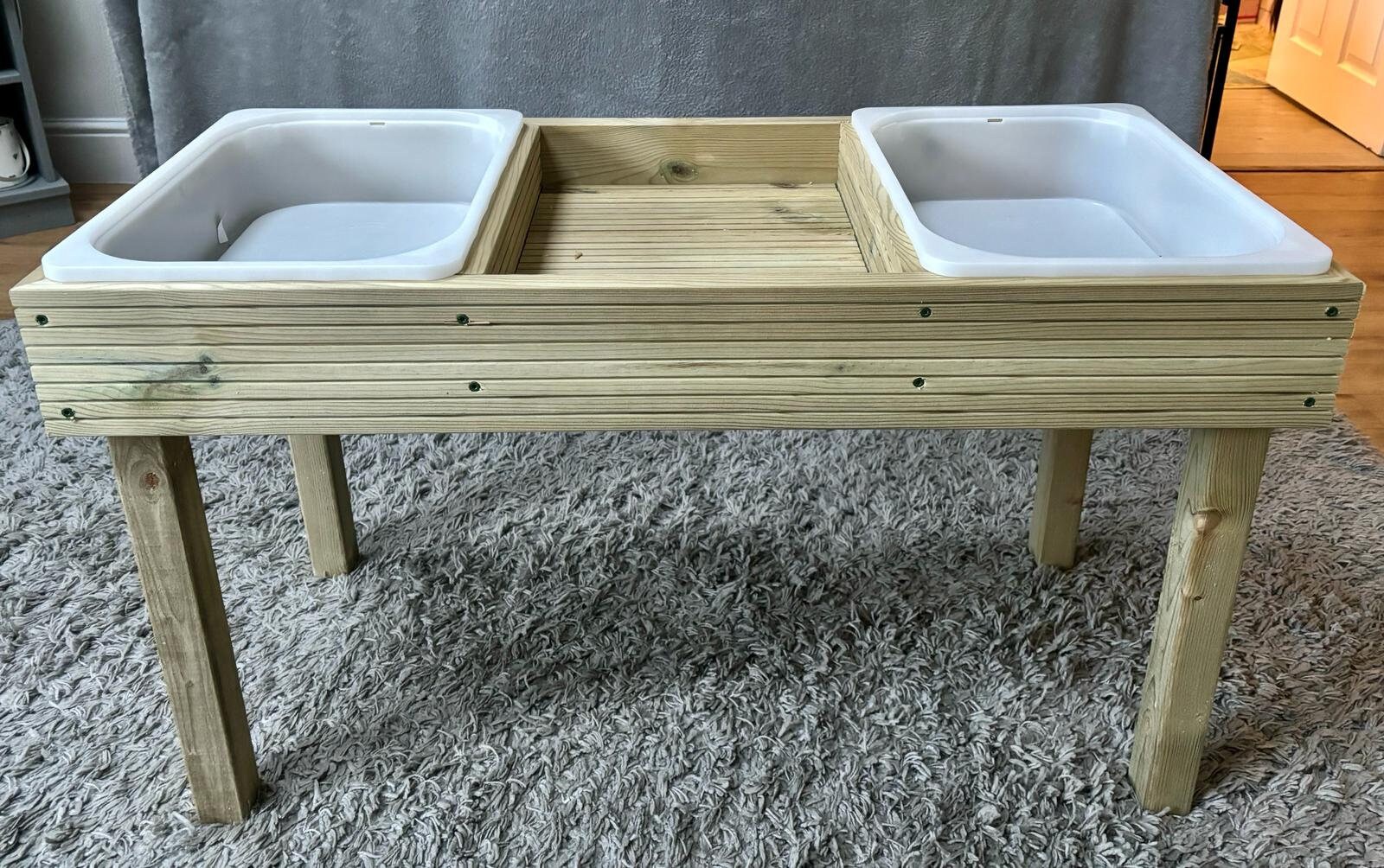 Wooden Play Stand Table Childrens Indoor Wooden Sensory Table Sand Mud ...