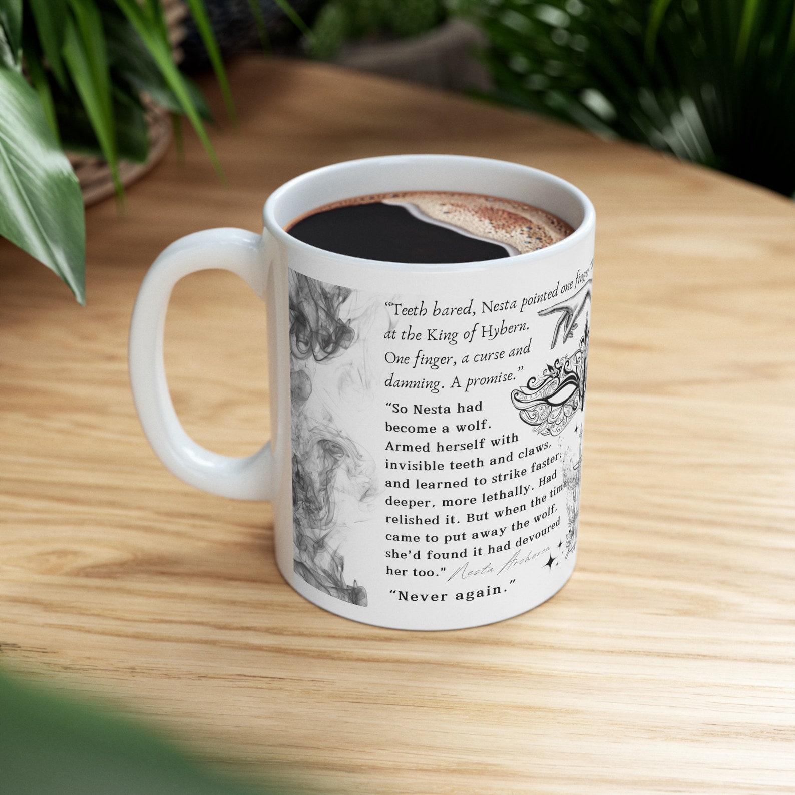 Nesta Archeron Mug, A Court of Silver Flames Merch, Bookish Gift, Book ...
