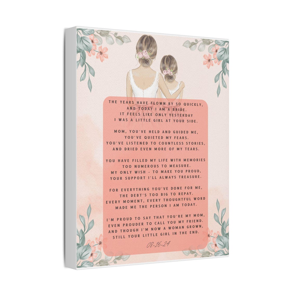 Personalized Mother of the Bride Gift, Mother of the Bride Poem ...