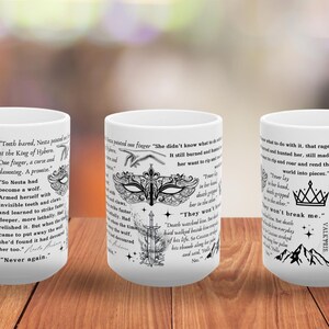 Nesta Archeron Mug, A Court of Silver Flames Merch, Bookish Gift, Book ...