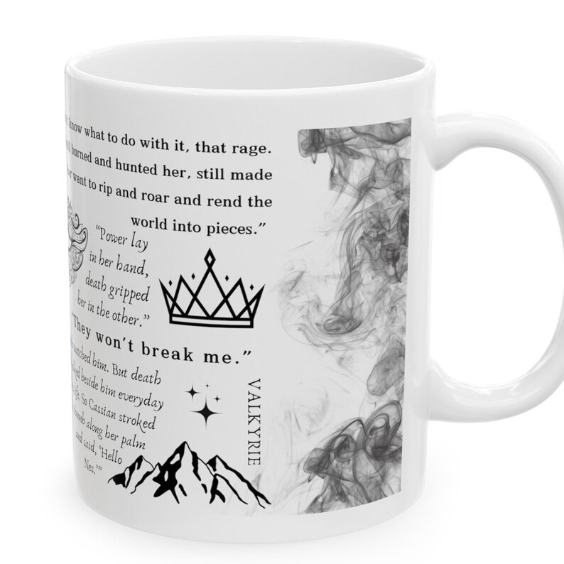 Nesta Archeron Mug, A Court of Silver Flames Merch, Bookish Gift, Book ...