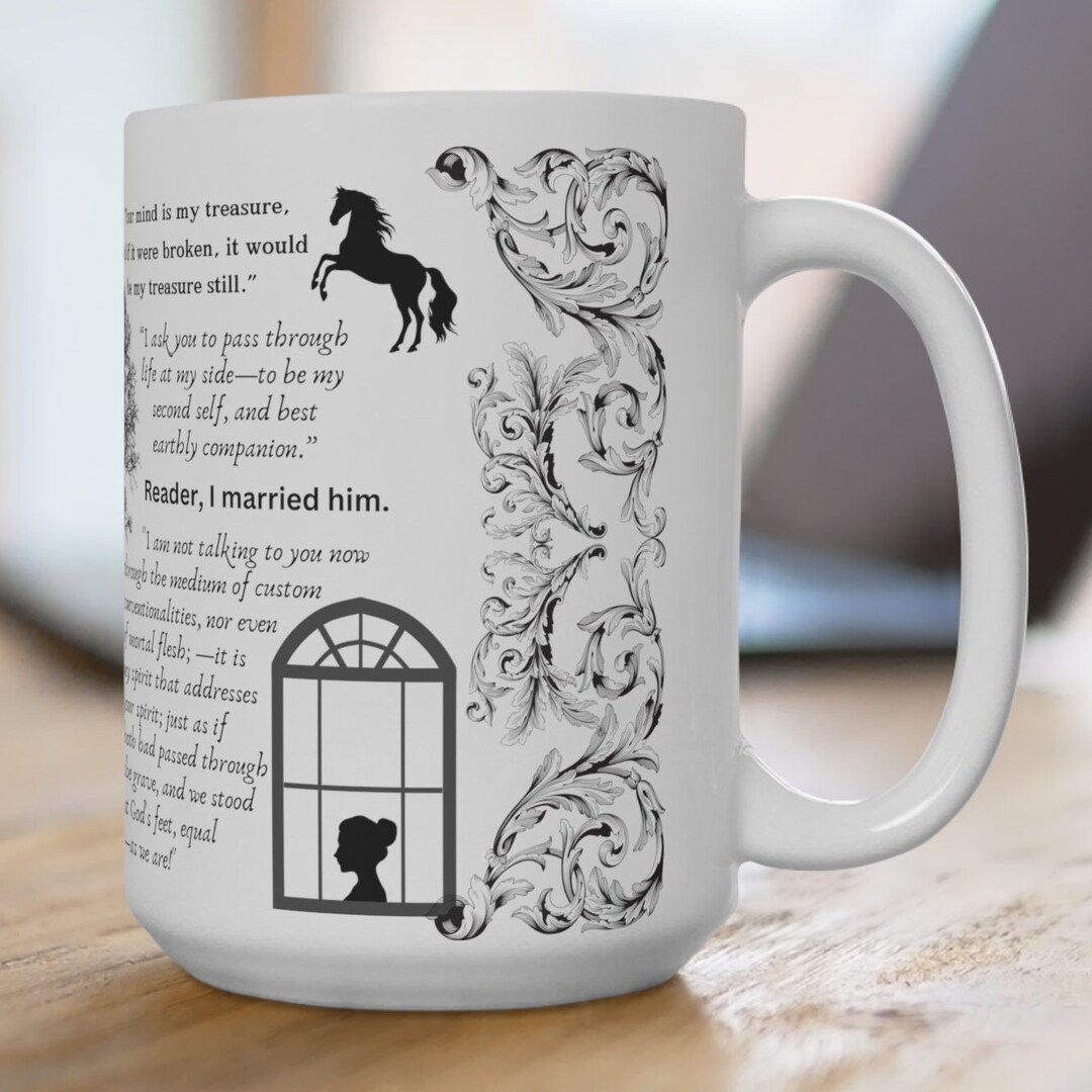 Jane Eyre Quotes Mug, Bookish Mug, Charlotte Bronte Merch, Bookish ...