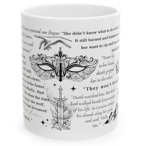 Nesta Archeron Mug, A Court of Silver Flames Merch, Bookish Gift, Book ...