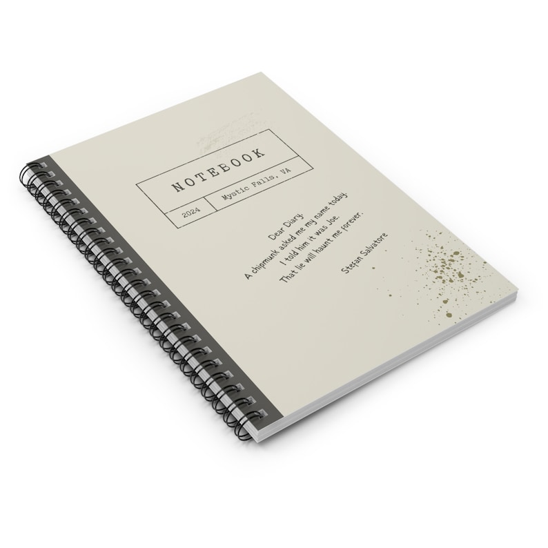 Stefan Salvatore Themed Journal, Vampire Diaries Journal, Funny Damon ...