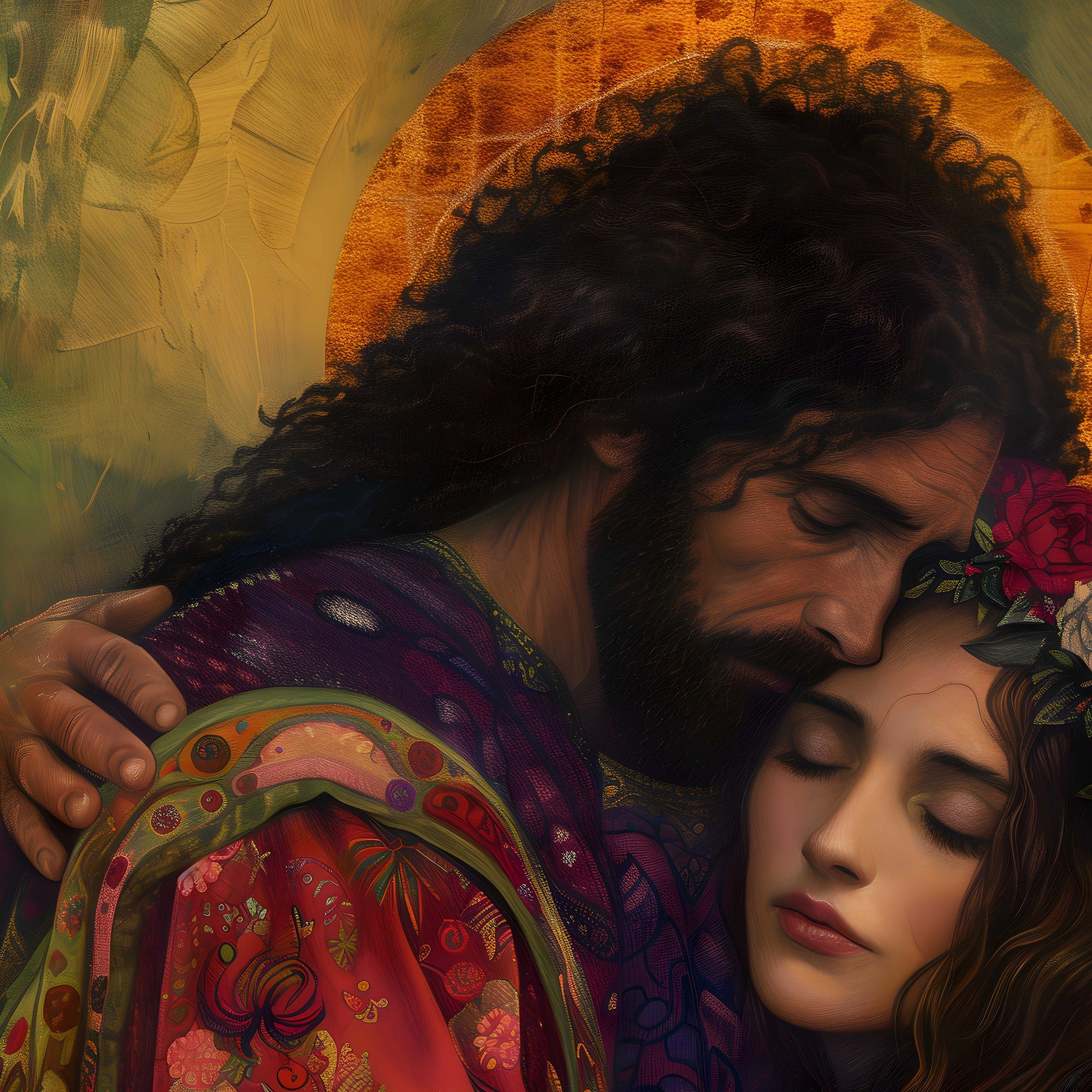 Saint Mary Magdalene and Jesus Wall Art: Divine Feminine Art, Holy ...