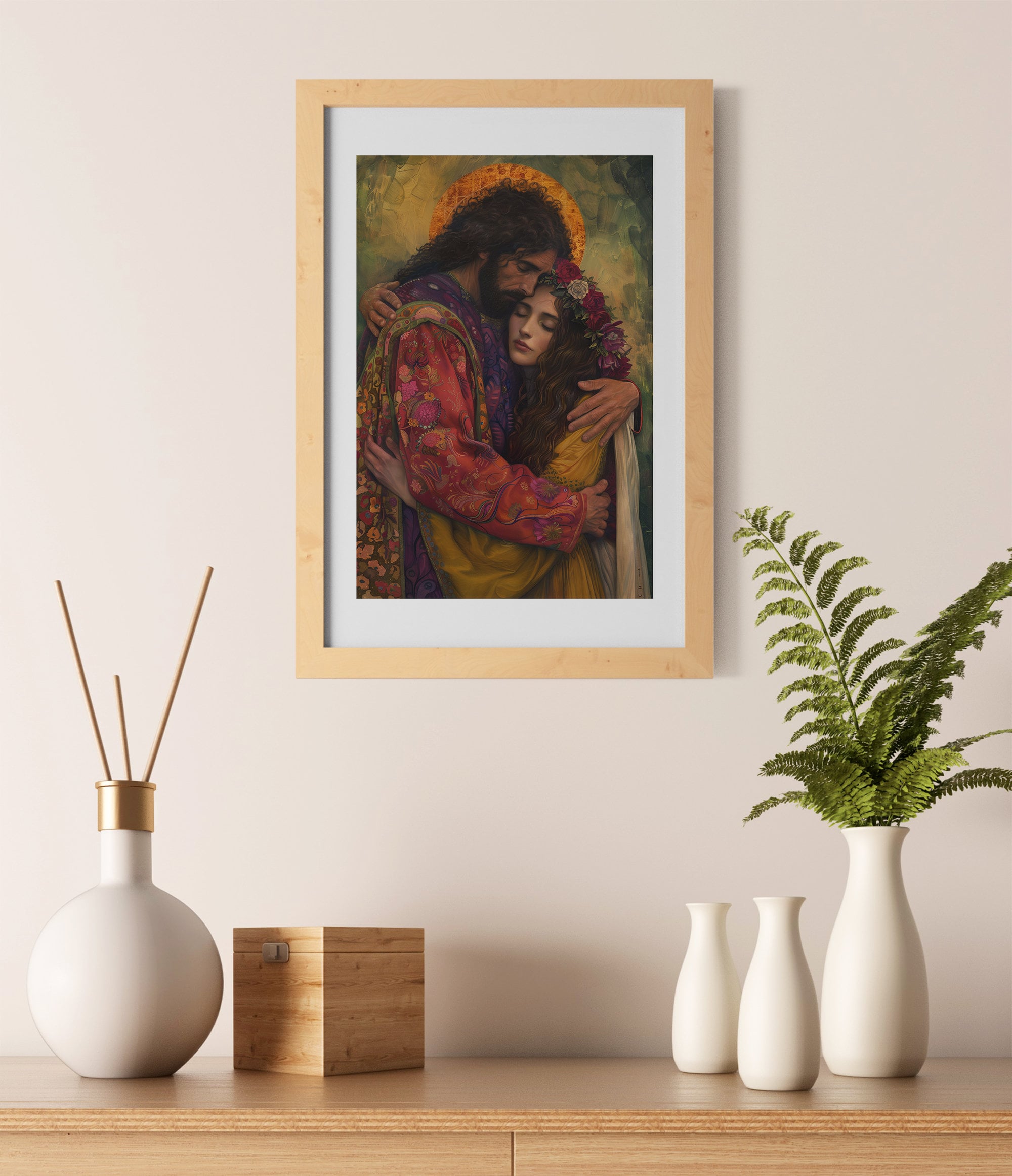 Saint Mary Magdalene and Jesus Wall Art: Divine Feminine Art, Holy ...