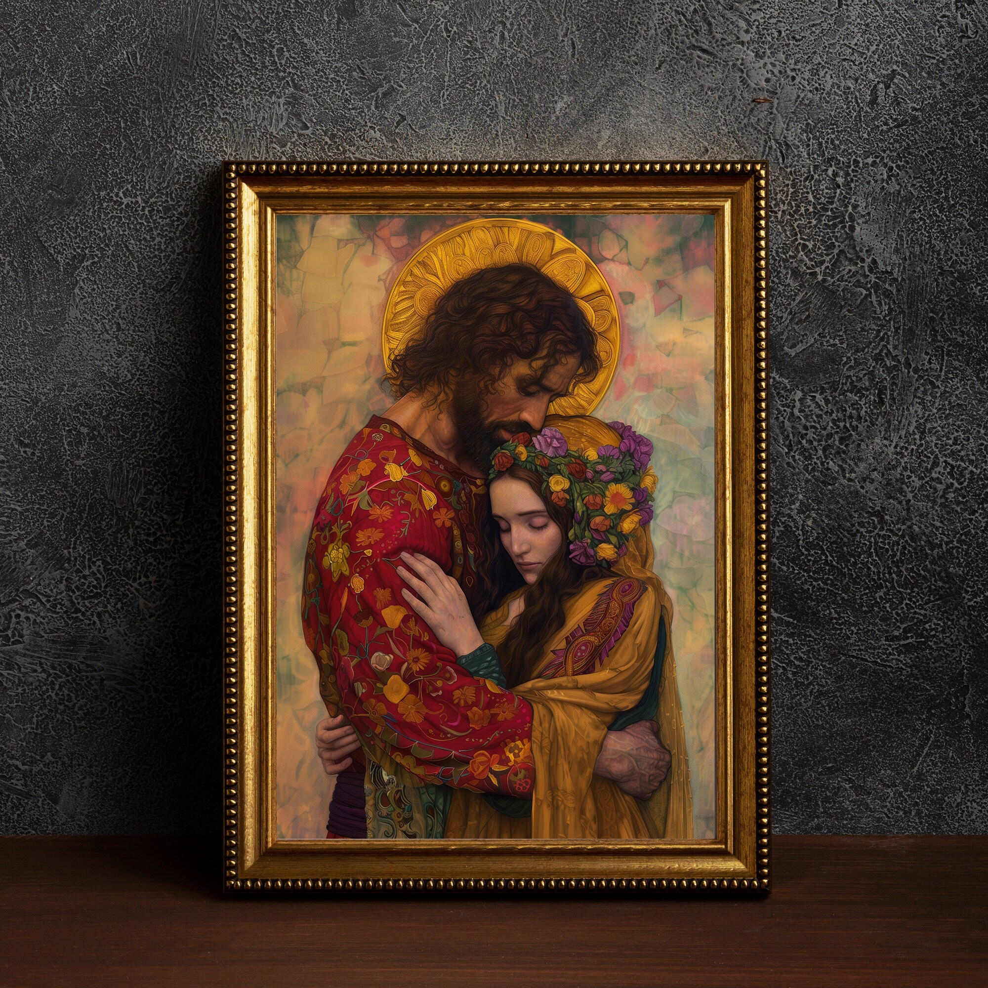 Jesus is Holding Mary Magdalene in His Arms, Jesus Wall Art: Divine ...