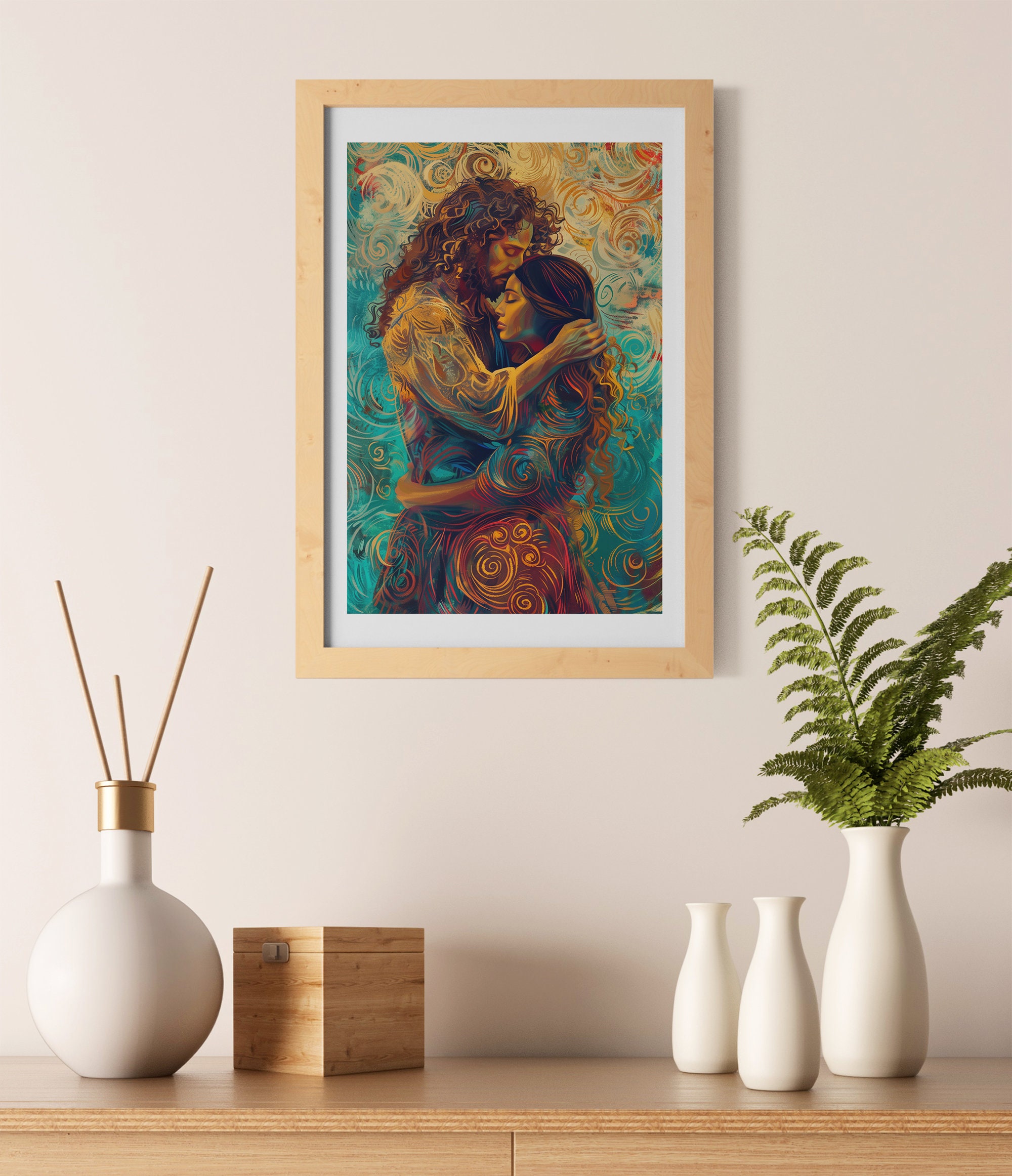 Mary Magdalene Art - Van Gogh Vintage Style Embrace, Mary Magdalene in ...